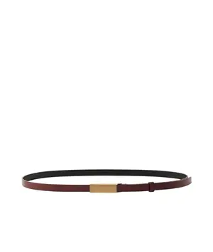 Khaite Empire Leather Belt - Burgundy