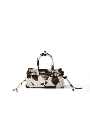 Prada Bonnie Mini Printed Leather Handbag - White