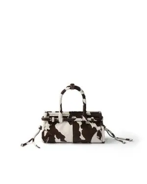 Prada Bonnie Mini Printed Leather Handbag - White