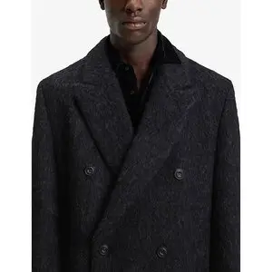 Hugo Double-breasted Relaxed-fit Wool-blend Coat
