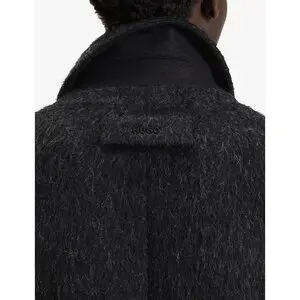 Hugo Double-breasted Relaxed-fit Wool-blend Coat