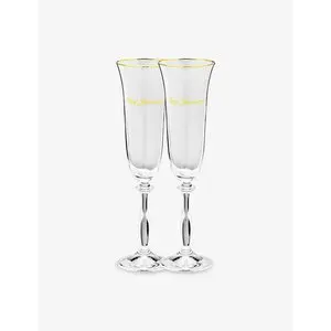 ANNA + NINA Dry January Glass Champagne Flute 25cm - White