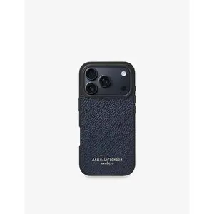 ASPINAL OF LONDON Grained-leather Iphone 17 Pro Case - Navy