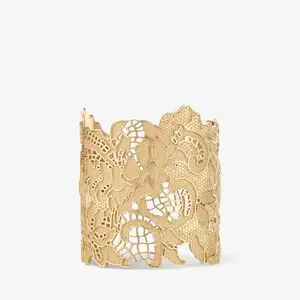 JIMMY CHOO Lace Cut-out Cuff Bracelet - Silver
