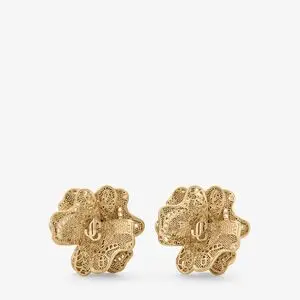 JIMMY CHOO Lace Corsage Stud Earrings - Silver