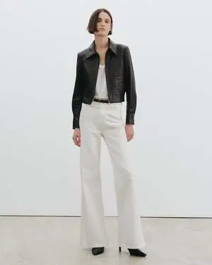 NILI LOTAN Leather Charly Jacket - Espresso