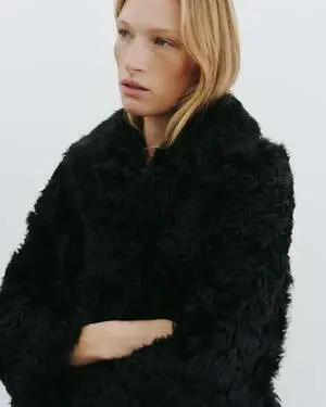 NILI LOTAN Josie Shearling Coat