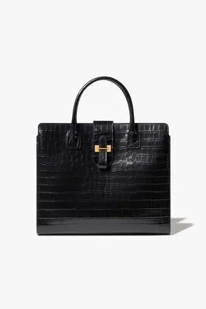 NILI LOTAN Lou Top Handle Bag - Black