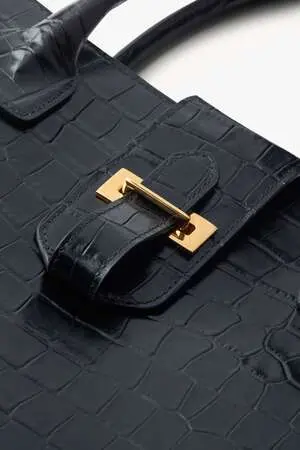 NILI LOTAN Lou Top Handle Bag - Black
