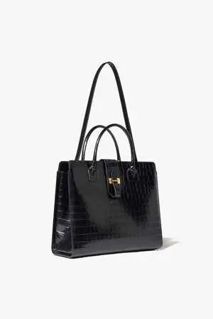 NILI LOTAN Lou Top Handle Bag - Black