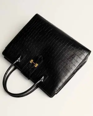 NILI LOTAN Lou Top Handle Bag - Black