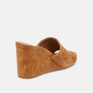DOLCEVITA Holta Suede Wedge Clogs - Brown Suede