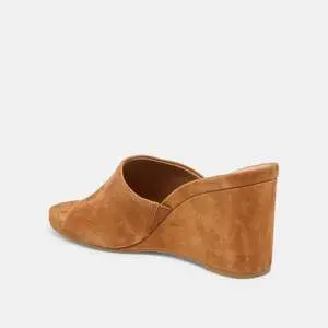 DOLCEVITA Holta Suede Wedge Clogs - Brown Suede