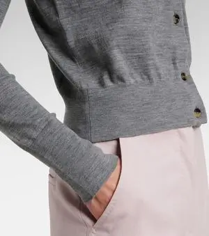Max Mara Medeola Wool-blend Cardigan - Grey