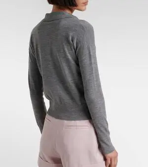 Max Mara Medeola Wool-blend Cardigan - Grey