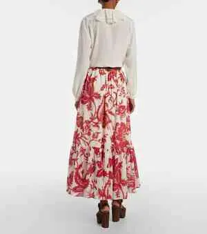 Etro Paisley Cotton Maxi Skirt - Multicoloured