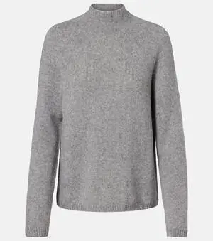 Max Mara Wool And Cashmere-blend Turtleneck Sweater - Grey