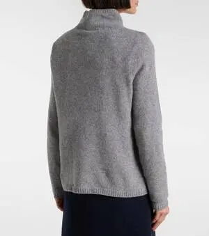 Max Mara Wool And Cashmere-blend Turtleneck Sweater - Grey