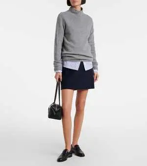 Max Mara Wool And Cashmere-blend Turtleneck Sweater - Grey