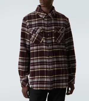 GOD'S TRUE CASHMERE Plaid Cashmere Shirt With Emerald - Multicoloured