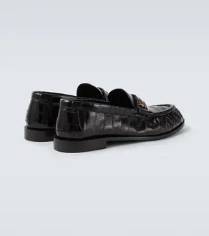 Saint Laurent Le Loafer Eel Leather Penny Loafers - Black