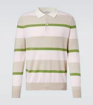 Arch4 Mr Salvatore Striped Cashmere Polo Sweater