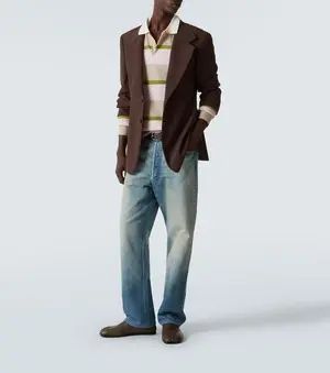 Arch4 Mr Salvatore Striped Cashmere Polo Sweater