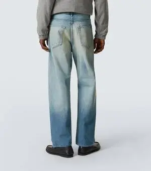 Auralee Faded Wide-leg Jeans