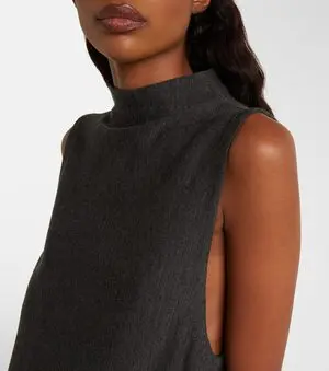Khaite Margo Wool Maxi Dress - Grey