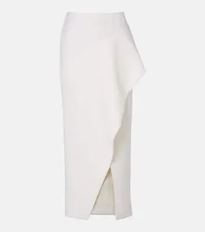 Khaite Jaia Wool Midi Skirt