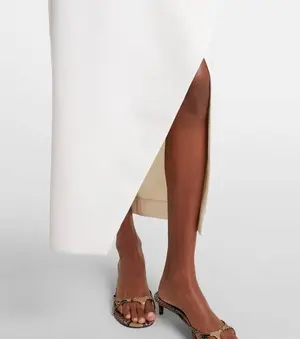 Khaite Jaia Wool Midi Skirt