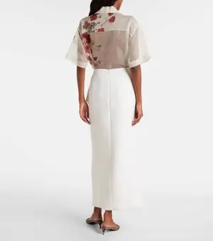 Khaite Jaia Wool Midi Skirt