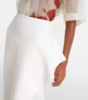 Khaite Jaia Wool Midi Skirt