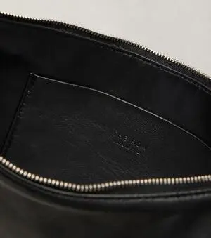 THE ROW Izzy Leather Shoulder Bag - Black