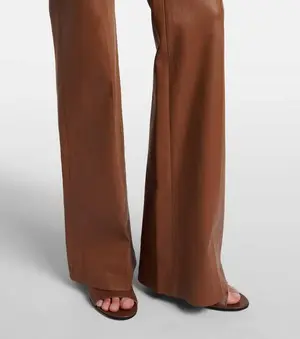 JOSEPH Tafira High-rise Flared Leather Pants