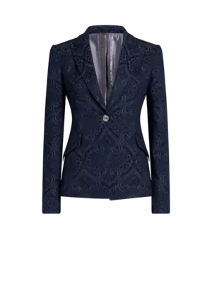 Etro Denim Jacquard Jacket - Black