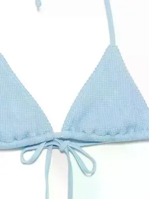 Frankies Bikinis Nick Tie-detail Bikini Top - Blue