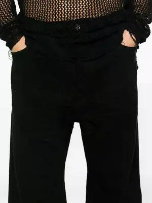 Rick Owens Cotton Trousers - Black