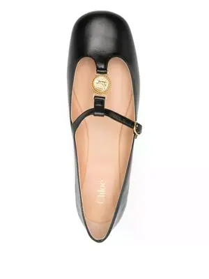 Chloé Logo Medal Ballet Flats
