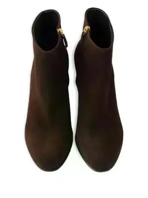 Prada Side-zip Suede Boots - Brown