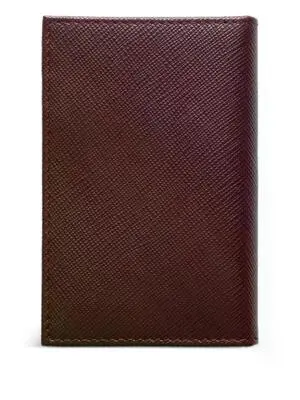 Prada Triangle-logo Leather Card Holder - Red