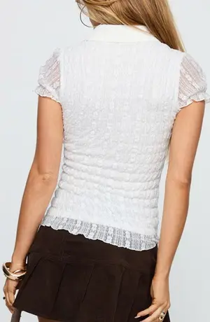 Princess Polly Melaniya Lace Button Up Top