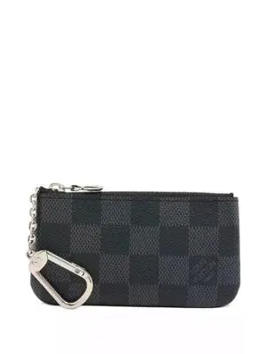 LOUIS VUITTON Damier Graphite Key Coin Pouch - Black