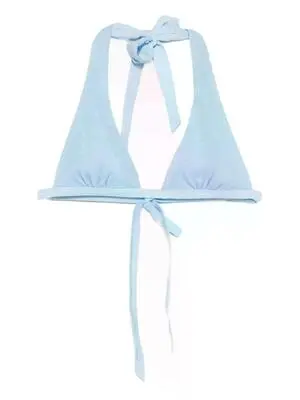 Frankies Bikinis Tie-detail Bikini Top - Blue
