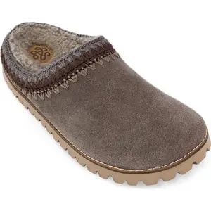THE SAK Bolinas Suede Clogs - Mushroom Shearling