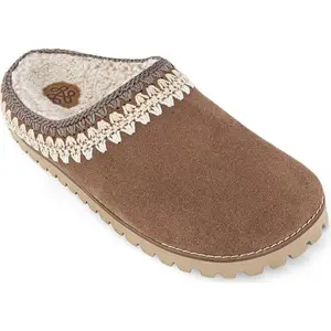 THE SAK Bolinas Suede Clogs - Tobacco Shearling