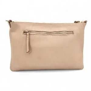 BOLSA NOVA Studded Leather Clutch - Light Taupe