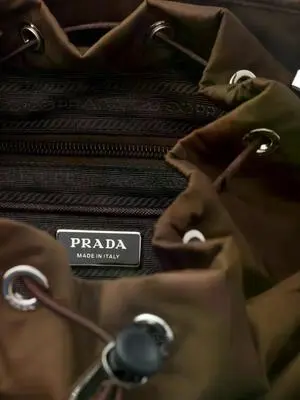 Prada Logo-detail Backpack - Brown