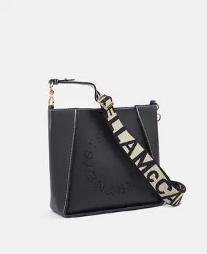 Stella McCartney Logo Square Crossbody Bag - Black