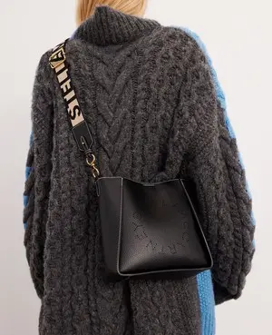 Stella McCartney Logo Square Crossbody Bag - Black